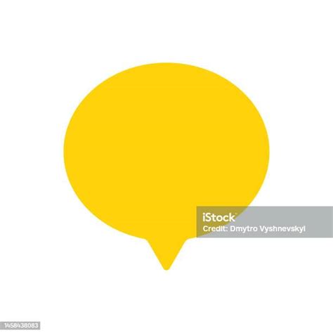 흰색 배경에 격리된 노란색 색 연설 거품 벡터 삽화 웹 및 Ui 디자인 프레젠테이션 및 소셜 미디어 게시물에 대한 노란색 말풍선 0명에 대한 스톡 벡터 아트 및 기타 이미지