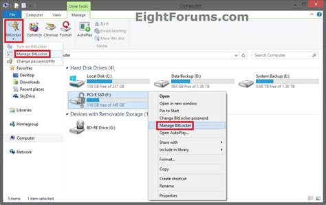 Bitlocker Auto Unlock Turn On Or Off In Windows 8 Windows 8 Help Forums