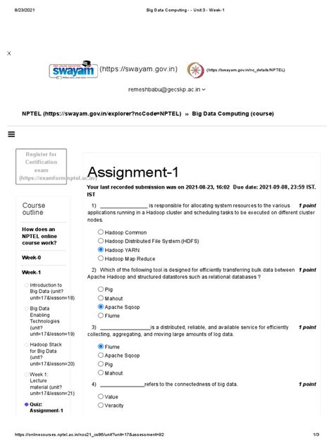 Big Data Computing Assignment 1 Pdf Apache Hadoop Operating System Technology