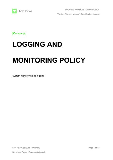 Iso 27001 Logging And Monitoring Policy How To Write And Template