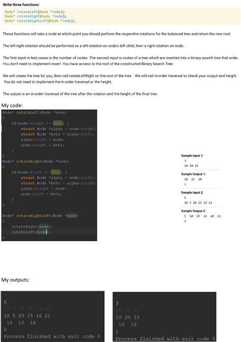Solved Write Three Functions Node Rotateleft Node Node Chegg