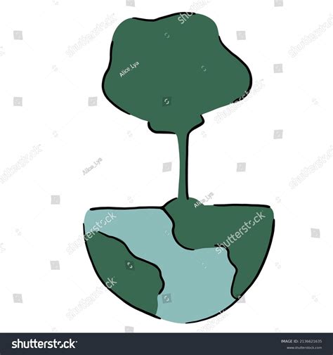 Concept Art Planet Earth Which Tree Stock Illustration 2136621635 Shutterstock