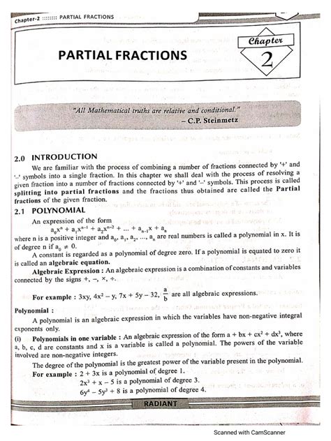Partial Fractions Pdf