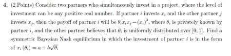 Solved 4 2 Points Consider Two Partners Who