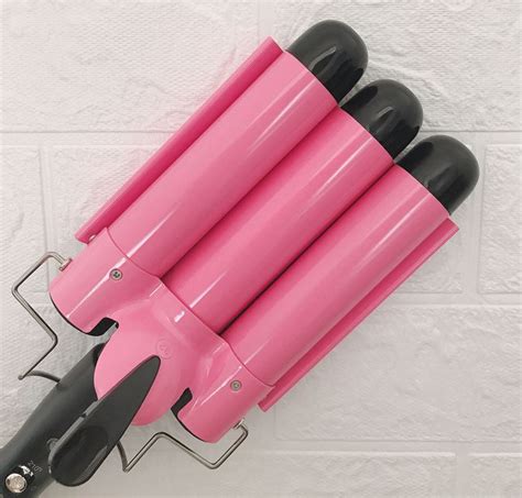 Badu Bg Турмалинови керамични тройни бъчви Маша за коса Пръчка с Lcd дисплей за температура Маша