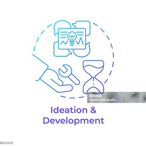 Ideation And Development Blue Gradient Concept Icon Stock Illustration Download Image Now Istock