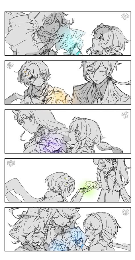 Raiden Shogun Lumine Zhongli Venti Furina And More Genshin Impact Drawn By Inagoinaire