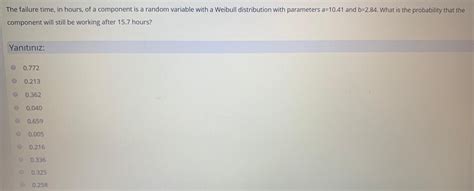 Solved The Failure Time In Hours Of A Component Is A Chegg