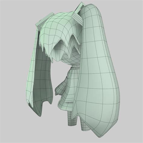 Miku Hatsune Chibi 3d Model 19 Max Obj Fbx 3ds Free3d