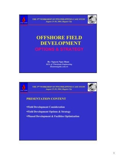Offshore Field Development Options Strategy CCOP
