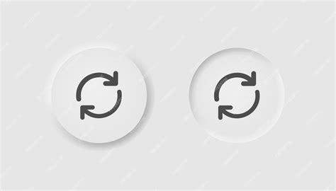Premium Vector Refresh Button In Neumorphism Style Icons For Business White User Interface Ui