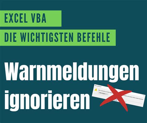 excel vba warnmeldung excel vba lernen