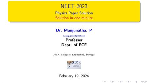 Neet 2023 Q37 Youtube