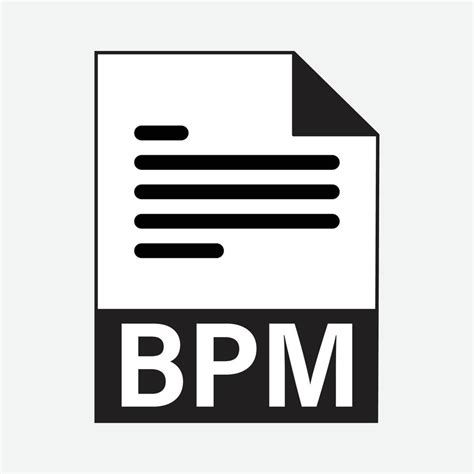 Bpm File Formats Icon Vector 20126576 Vector Art At Vecteezy