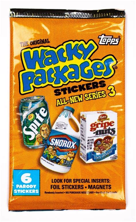 Topps Vintage Wacky Packages Series 3 Stickers Trading Cards One Pack
