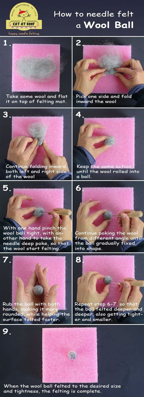 needle felting 101 needle felt basic shape felt ball crafts needle
