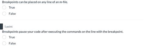 Solved Breakpoints Can Be Placed On Any Line Of An M File Chegg