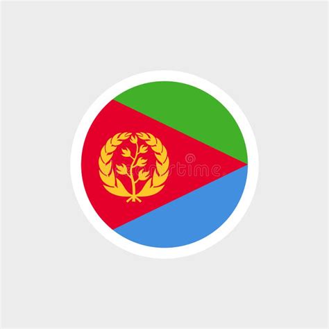 Flag Of Eritrea Eritrean Flag With A Wreath Of Olive Branches Stock