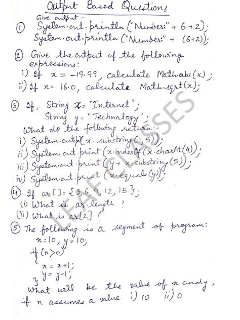 Output Based Questions Pdf