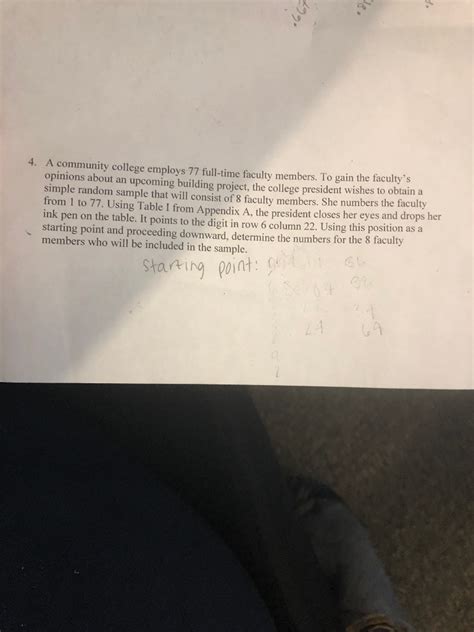 Solved Random Numbers Column Number Number 01 05 06 10 11 15