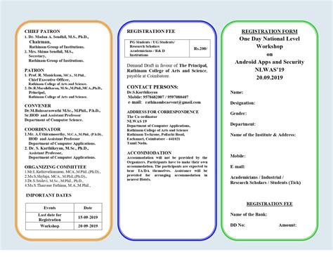 one day national level workshop on android apps and security 20 09 2019 department of cs and