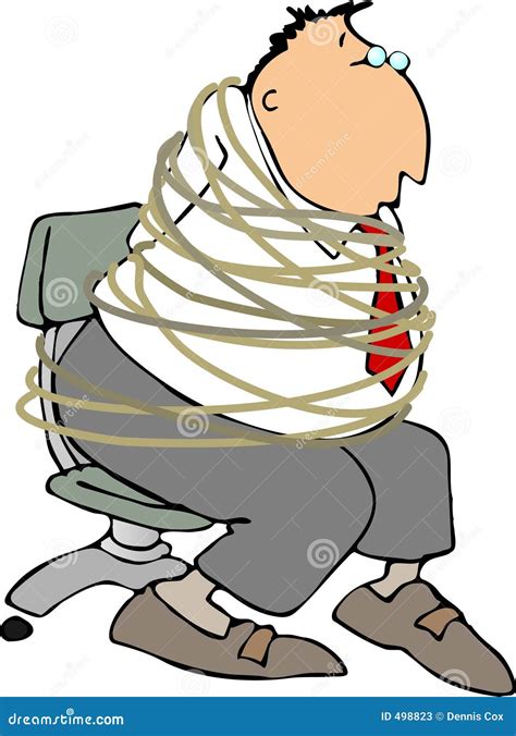 Tied Up Stock Illustration Illustration Of Tied Male 498823