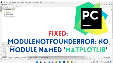FIXED ModuleNotFoundError No Module Named Matplotlib How To Install Matplotlib In