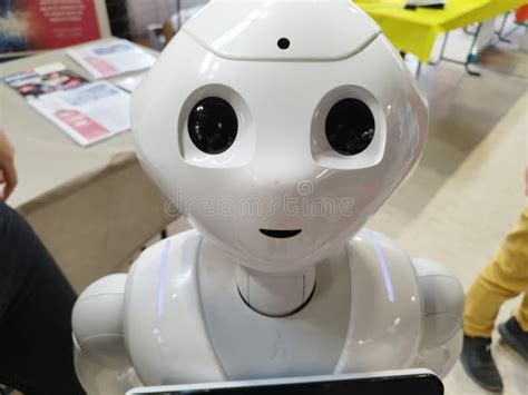 view of an humanoid robot stock image image of interpreting 318554439