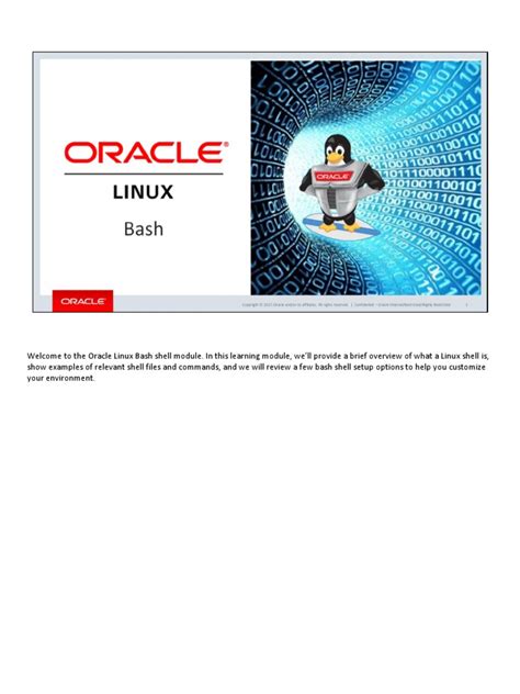 Oracle Linux Bash Overview Pdf