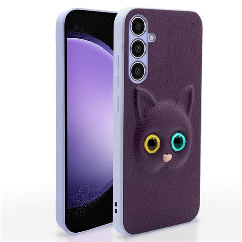 Pikkme Samsung Galaxy S Fe G Back Cover For Girls Cute Cat Leather Finish Soft Tpu Case