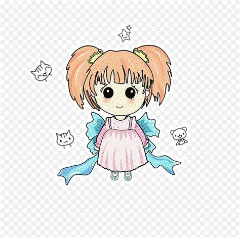 手绘女孩卡哇伊png图片素材下载图片编号ykmmagja 免抠素材网