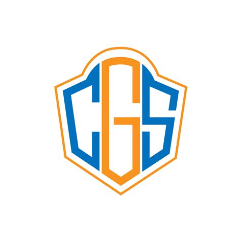Cgs Abstract Monogram Shield Logo Design On White Background Cgs