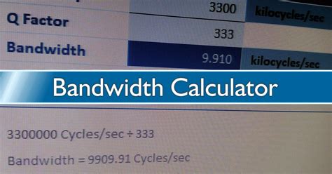 Bandwidth Calculator Design And Analysis Tesla Scientific