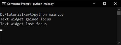 Events Available For Text Widget In Tkinter Python