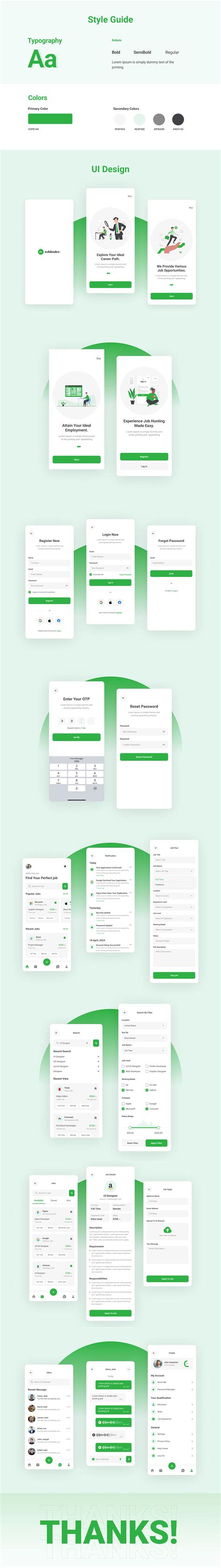 Job Finder Mobile App Ui Ux Design Behance