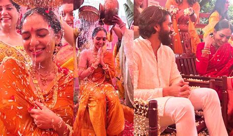 Naga Chaitanya Sobhita Dhulipalas Haldi Pics Go Viral Telangana Today