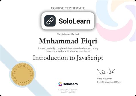 muhammad fiqri on linkedin thanks sololearn now i officially have the