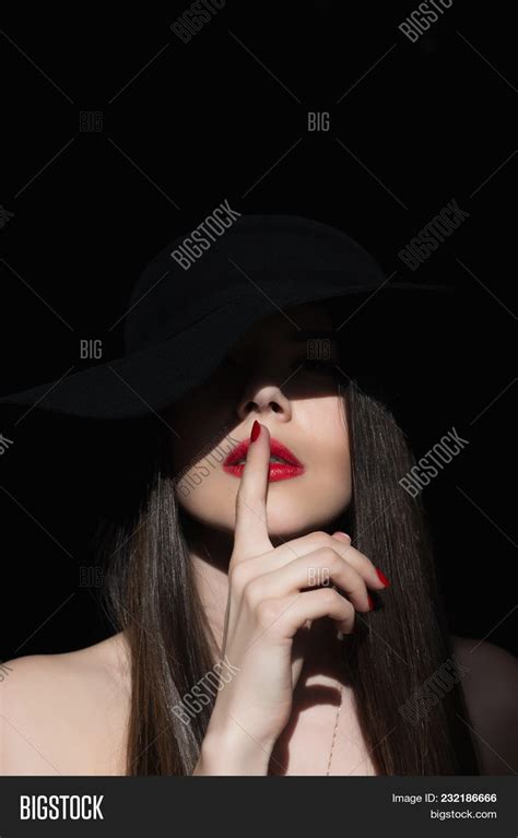 Girl Finger Mouth Image And Photo Free Trial Bigstock
