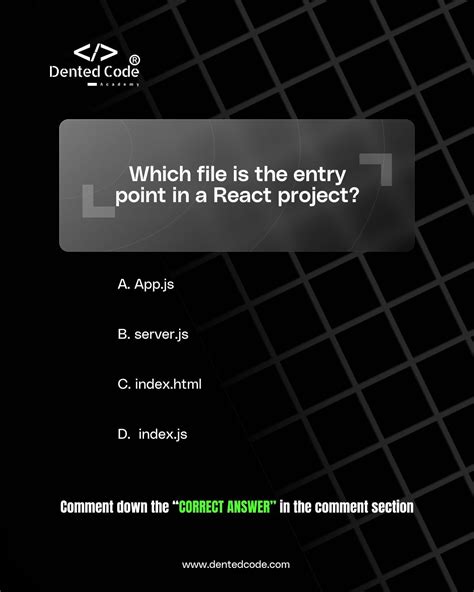 🚀 𝗥𝗲𝗮𝗰𝘁 𝗣𝗼𝗽 𝗤𝘂𝗶𝘇 dented code academy
