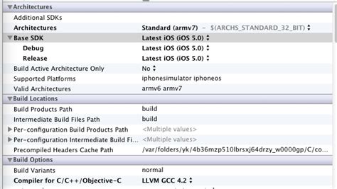 Ios Xcode 4 Build Settings Display Abnormal Stack Overflow