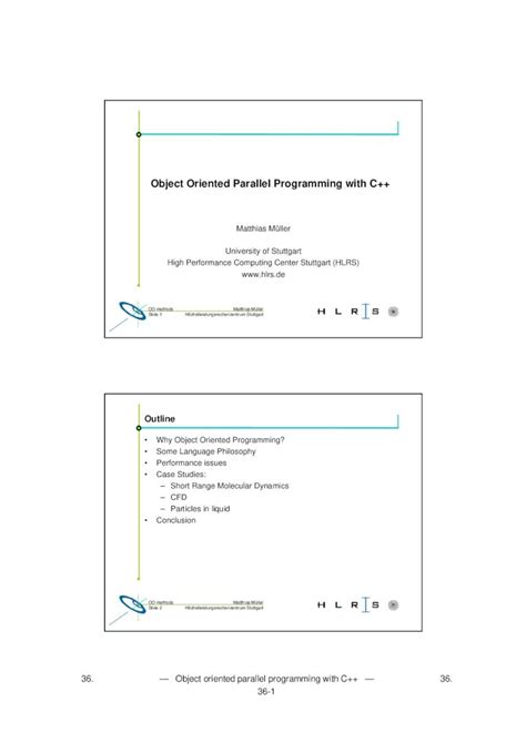 pdf object oriented parallel programming with c · 36 — object