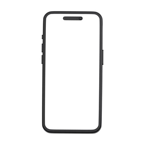 3d Smartphone Mockup With Empty White Screen Phone Front View Template
