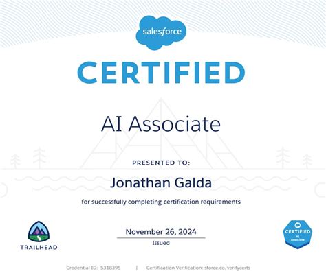 Jon Galda Mba Sfc On Linkedin Salesforce Aiassociate Salesforceaiassociate