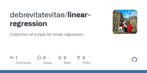 Github Debrevitatevitaelinear Regression Collection Of Scripts For Linear Regression