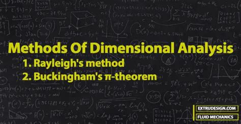 What Are The Methods Of Dimensional Analysis Extrudesign