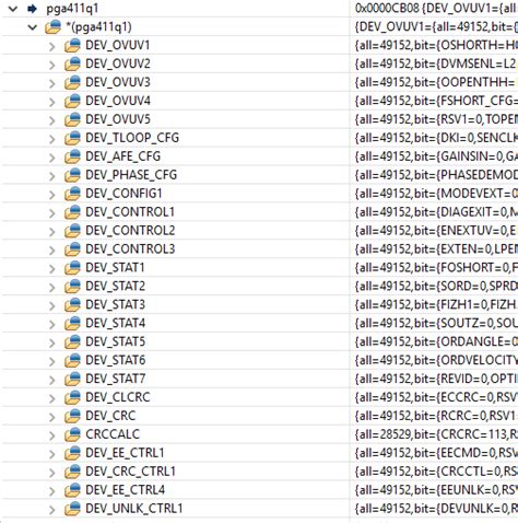 Ccspga411 Q1 Pga411 Responses In Initialization Step Sensors Forum Sensors Ti E2e