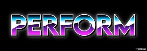 Perform Text Effect And Logo Design Word