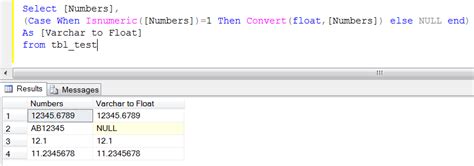 SQL SERVER How To Convert Varchar To Float SQL Server Portal
