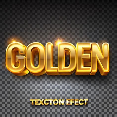 3d Golden Text Effect Fancy Font Style Perfect For Logotype With Title Or Heading Text Premium