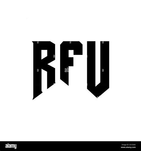 Rfu Letter Logo Design For Technology Company Rfu Logo Design Black And White Color Combination